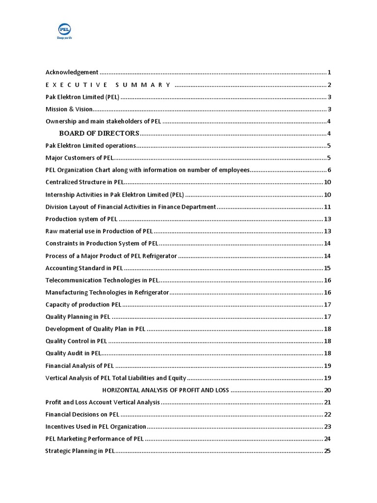 Internship Report: Finance at PEL | PDF | International Financial ...