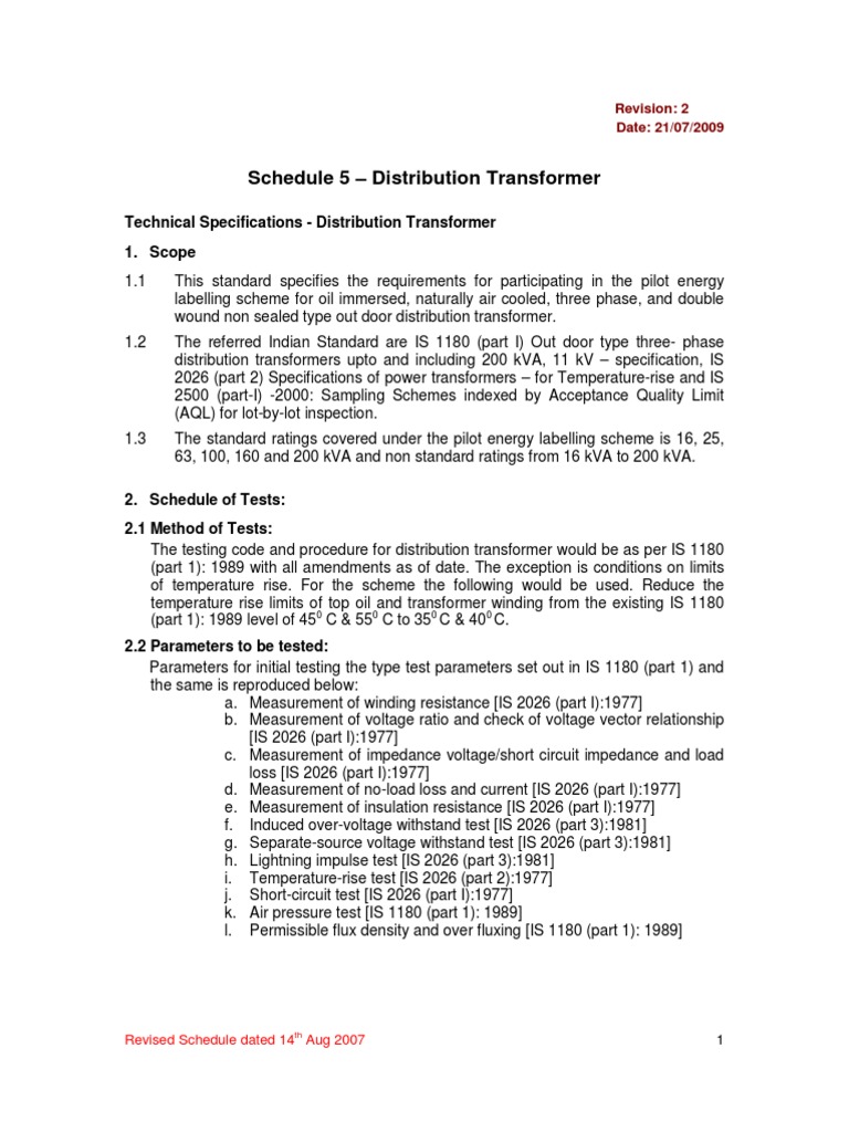 Distribution Transformers | PDF