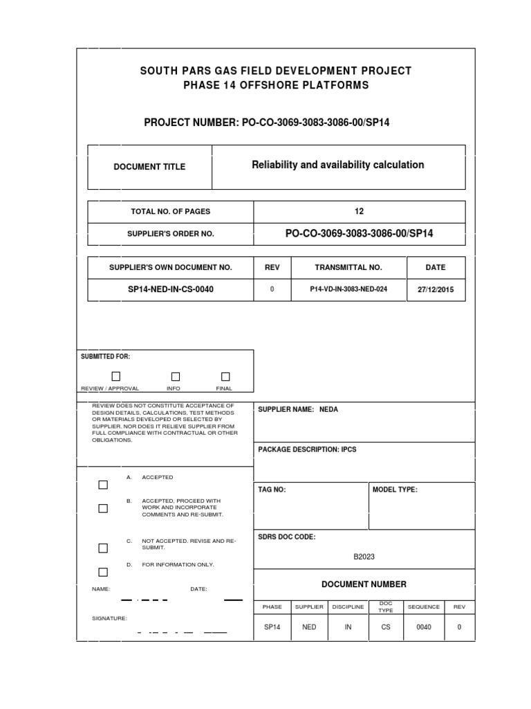 Reliability and Availability Calculation | PDF | Reliability Engineering | Systems Engineering