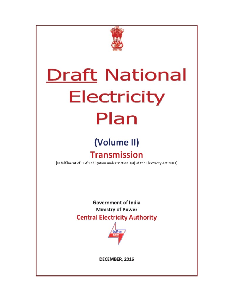 Draft National Electricity Plan - Trans | PDF | Electrical Grid ...