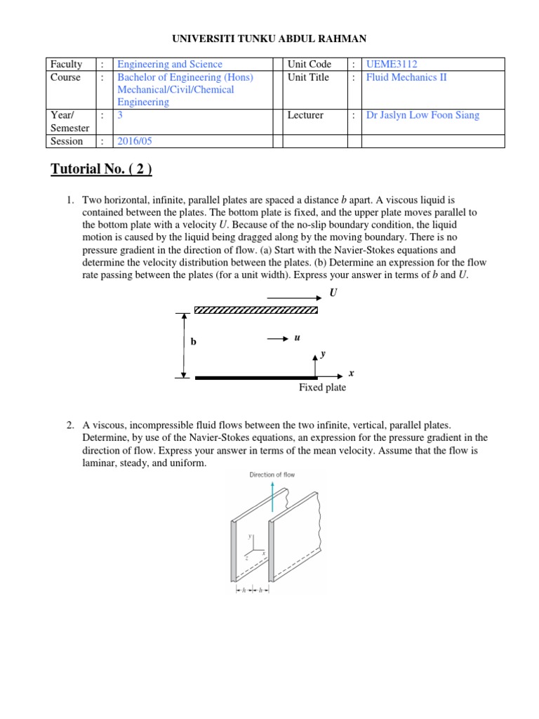 Tutorial 2 Questions | PDF | Fluid Mechanics | Fluid Dynamics