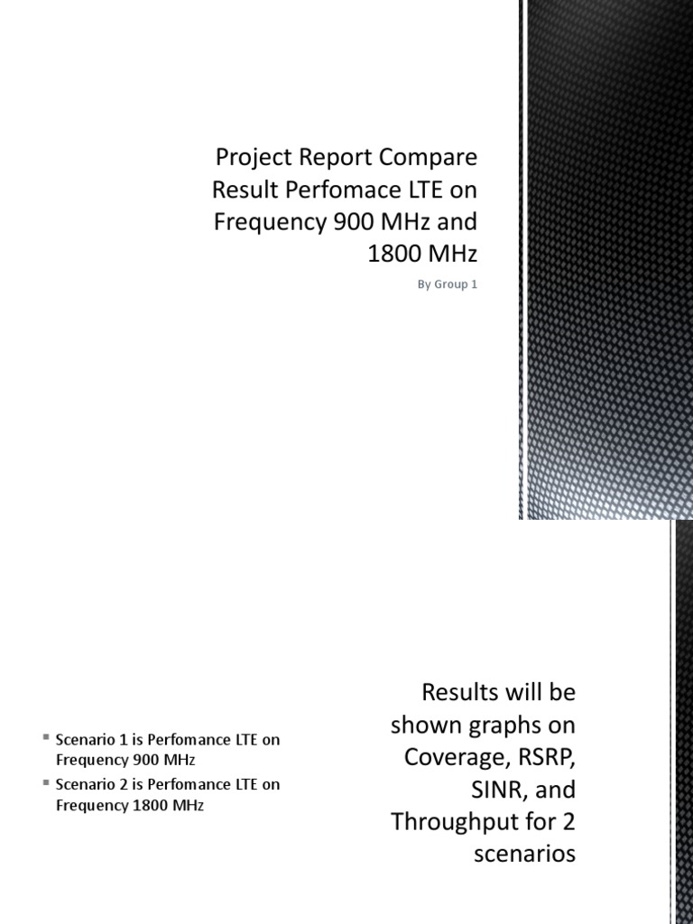 Project Report Compare Result Perfomace LTE On Frequency | PDF