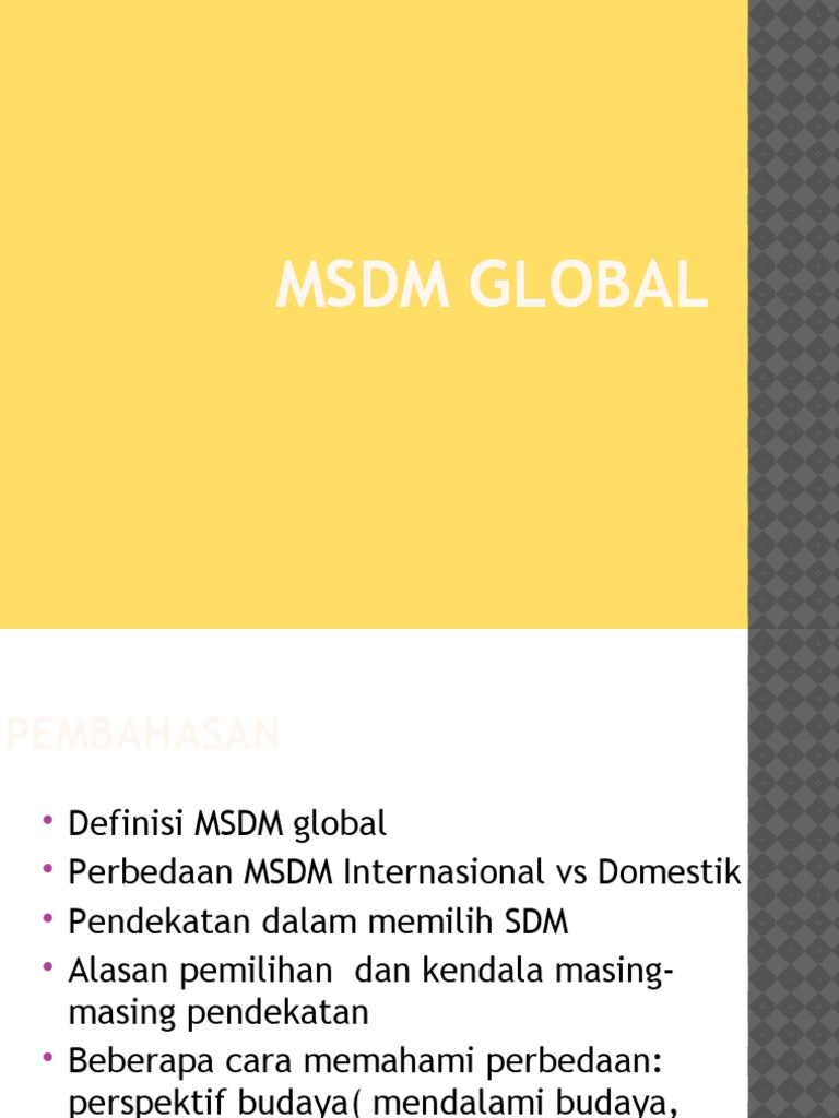 MSDM Global | PDF