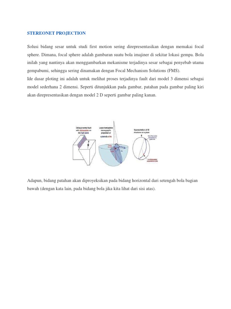 Stereonet Projection | PDF