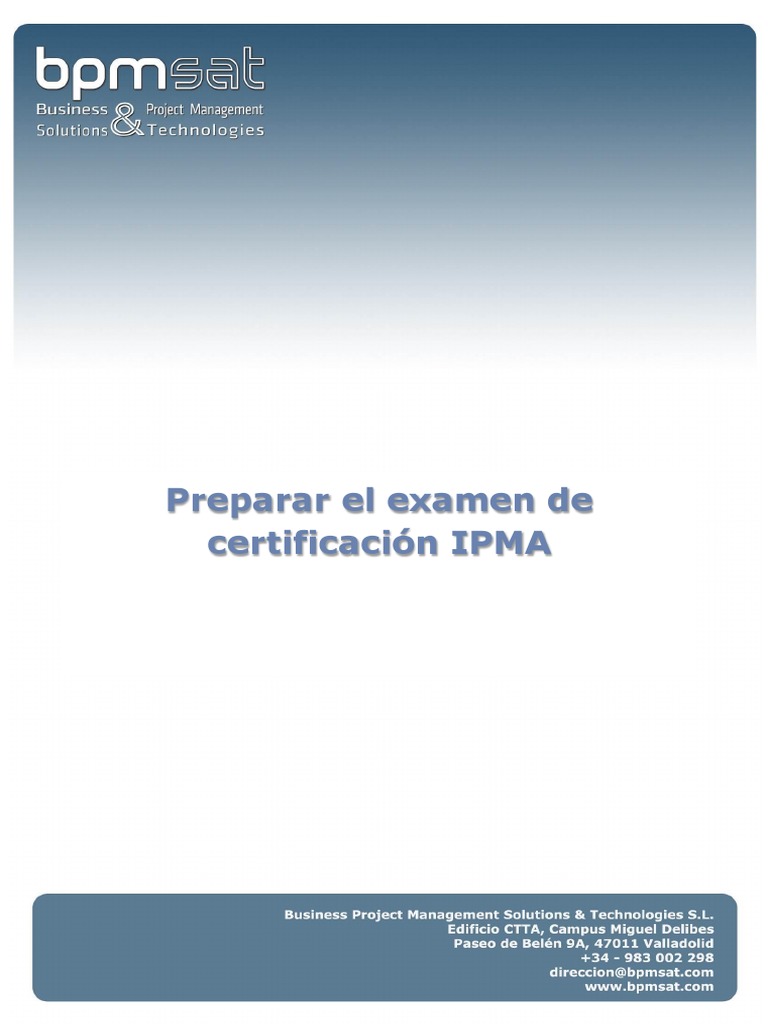 Preparar Examen Certificacion IPMA | PDF | Prueba (evaluación) | Calidad (comercial)
