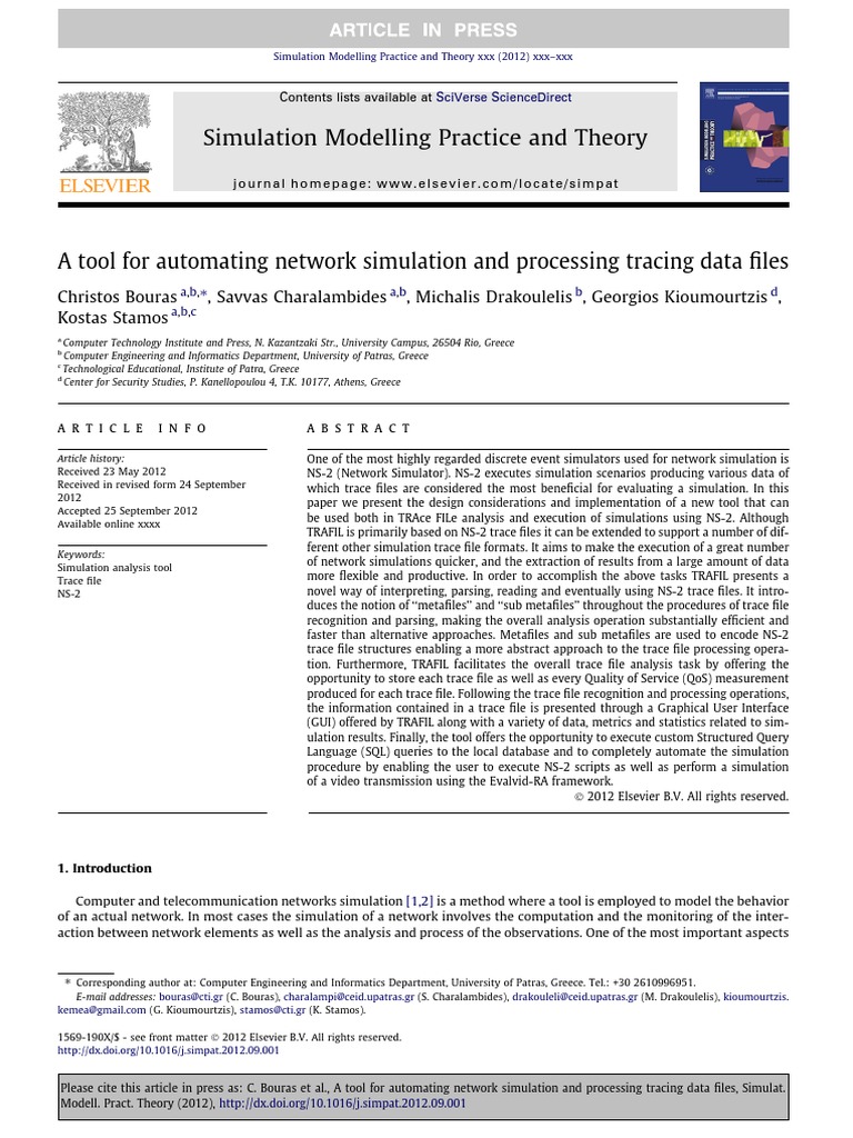 Simulation Modelling Practice and Theory | PDF | Simulation | Databases