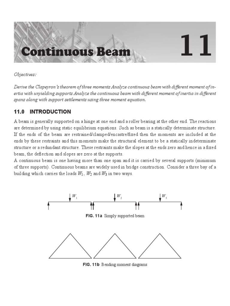 Clapeyron's Three Moment Theorem | PDF | Bending | Beam (Structure)