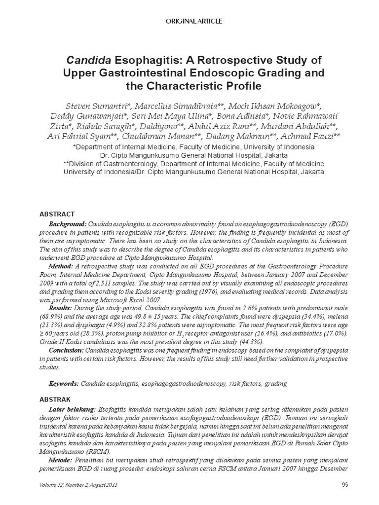 Candida Esofagitis | Download Free PDF | Candidiasis | Gastroesophageal ...