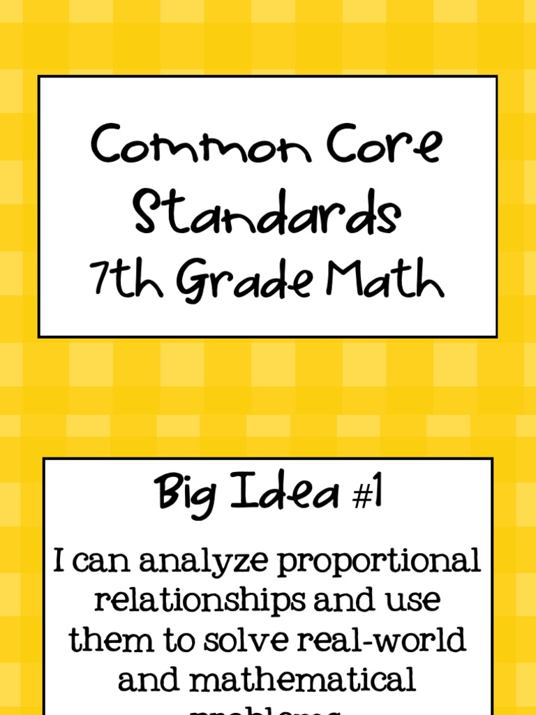 Common Core Standards: 7th Grade Math | PDF