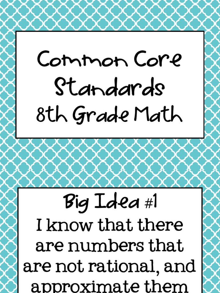 Common Core Standards: 8th Grade Math | PDF | Career & Growth ...