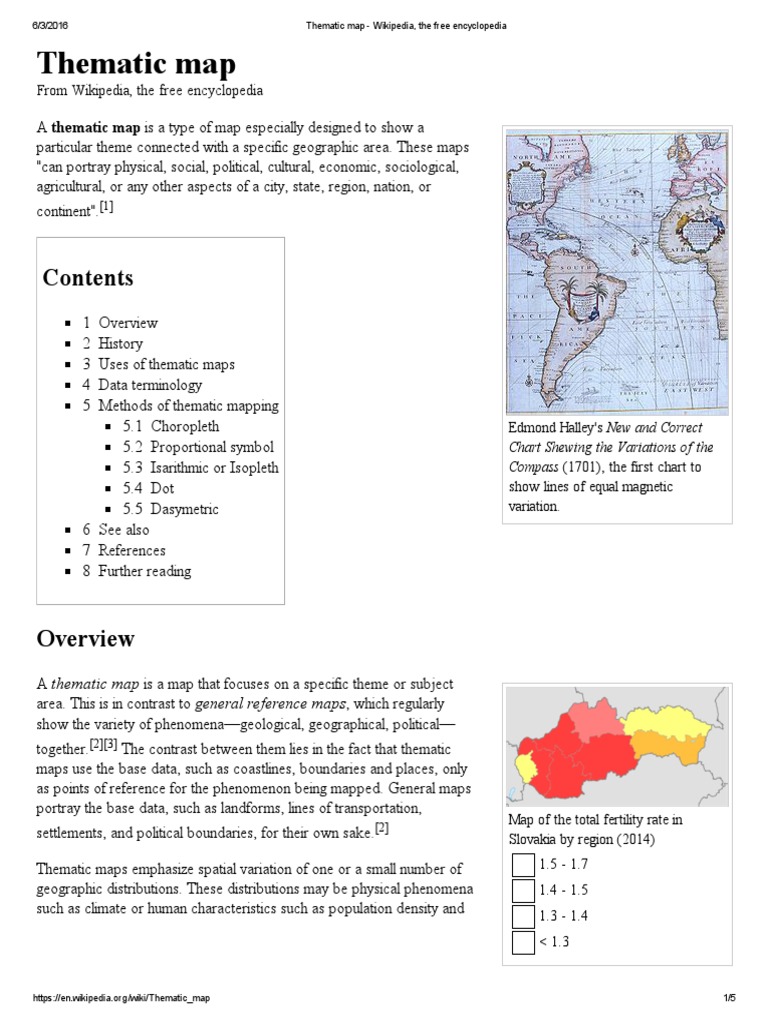 Thematic Map - Wikipedia, The Free Encyclopedia | PDF | Visualization ...