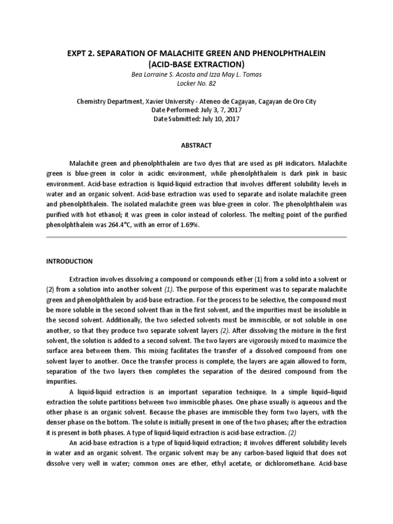 Acid-Base Extraction | PDF | Solubility | Solution