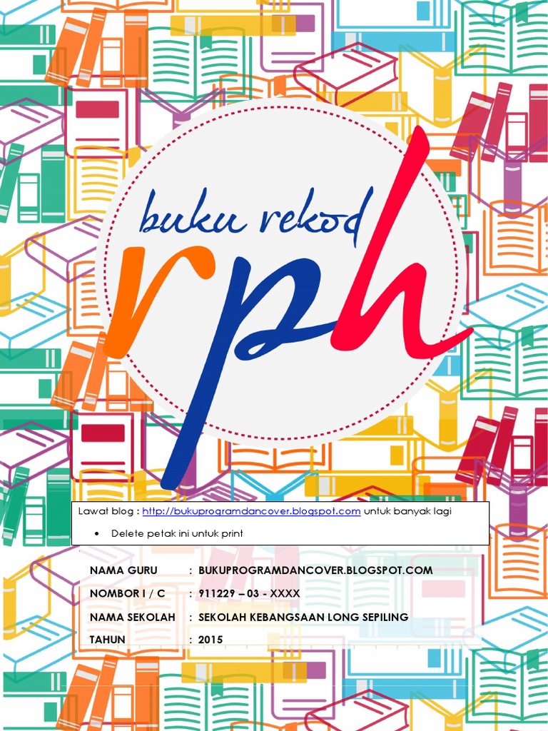 Cover muka depan buku rekod persediaan mengajar (bukuprogramdancover ...
