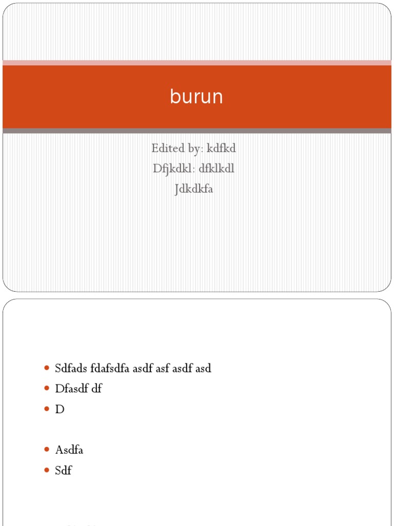 Burun: Edited By: KDFKD DFJKDKL: DFKLKDL Jdkdkfa | PDF | Science ...