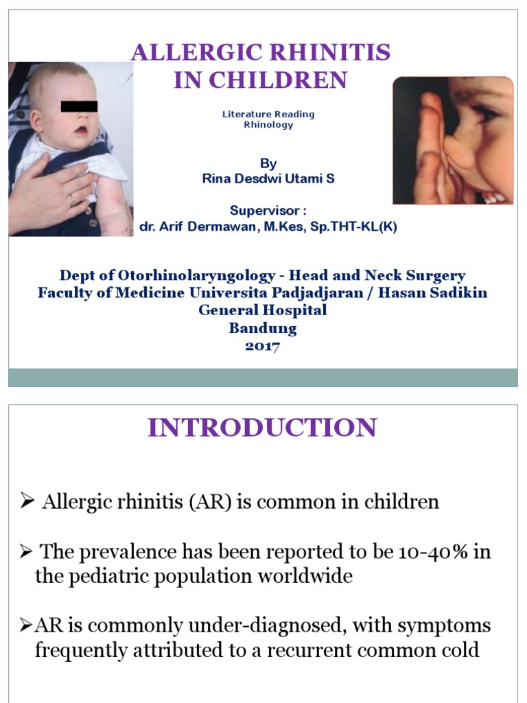 PPT ALLERGIC RHINITIS IN CHILDREN Rina.ppt | Allergy | Allergen