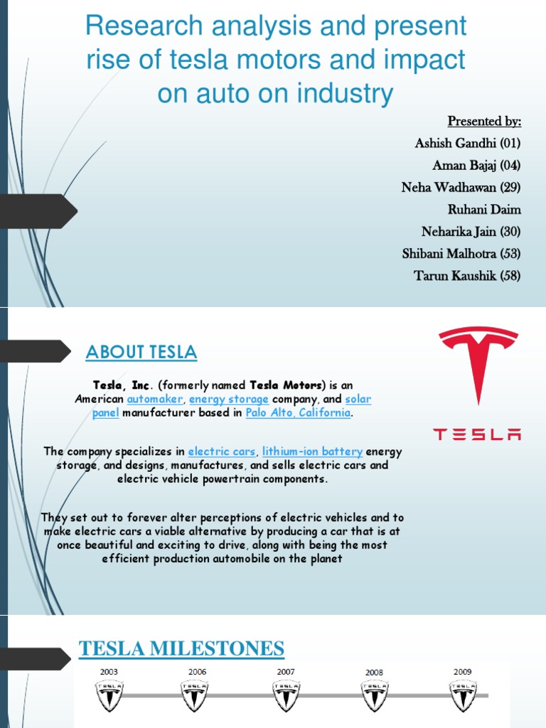 Tesla Presentation | PDF | Electric Car | Tesla Model S