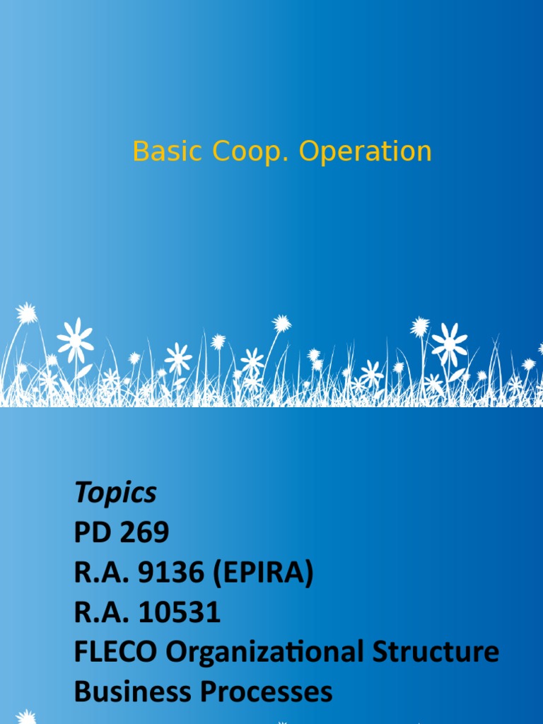 Basic Coop Operation | PDF | Cooperative | Privatization
