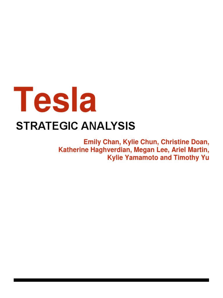 Tesla Strategic Analysis | PDF | Electric Vehicle | Electric Car