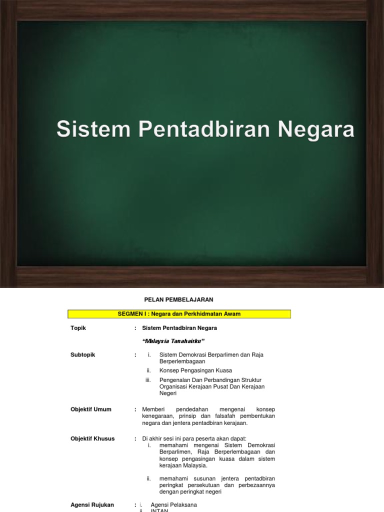 Sistem Pentadbiran Negara Pdf
