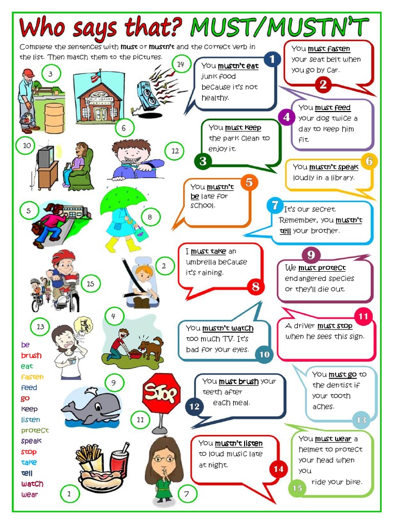Modal Verbs Must or Mustnt | PDF | Language Mechanics | Style (Fiction)
