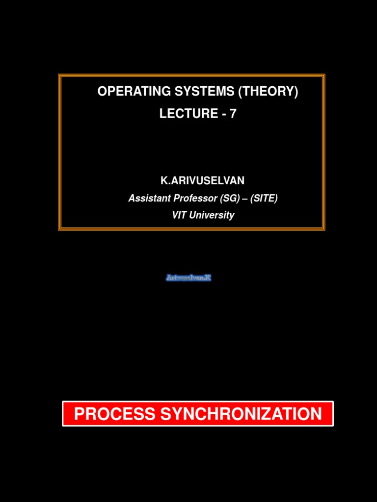 OS L7 PSync 2017 | PDF | Operating System Technology | Areas Of ...