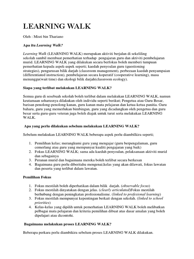 Learning Walks | PDF