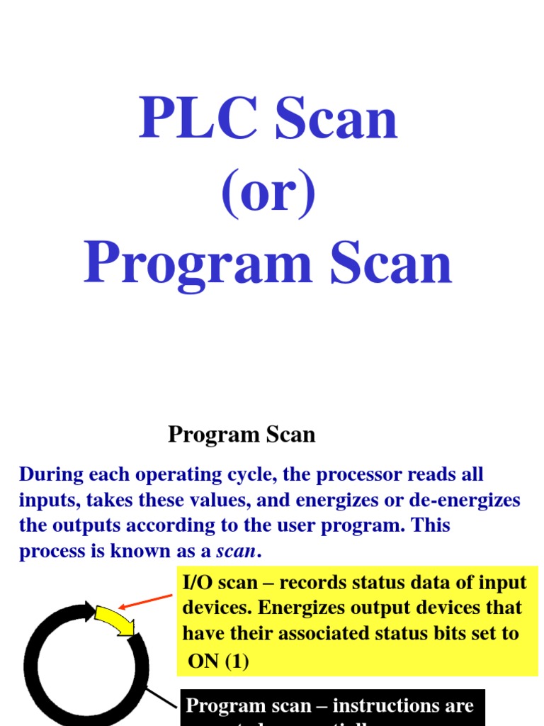 PLC Scan | PDF | Programmable Logic Controller | Input/Output