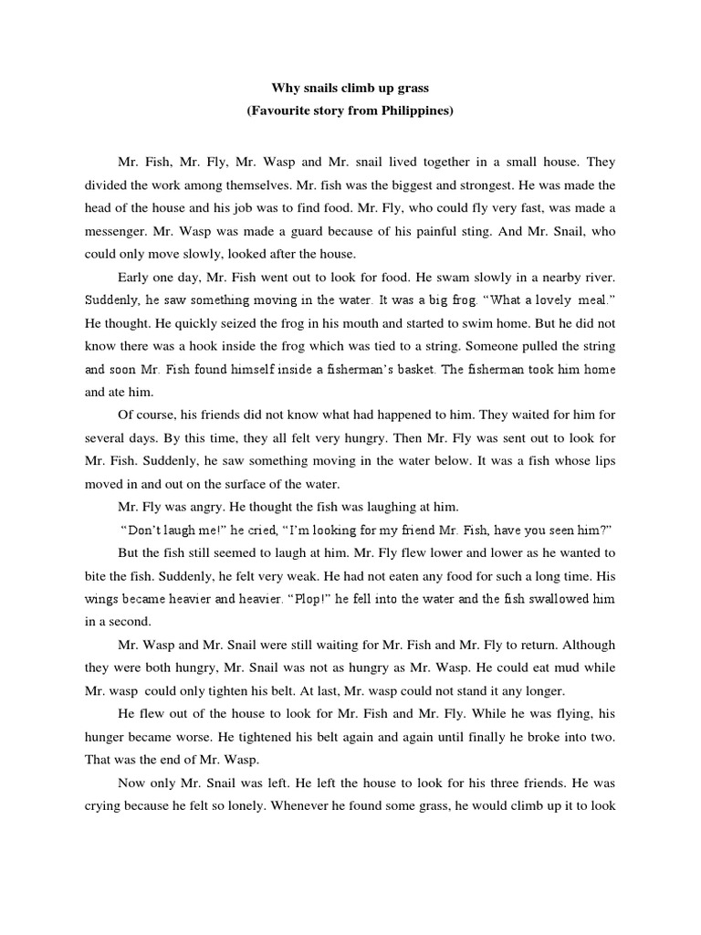 Why Snails Climb Up Grass | PDF