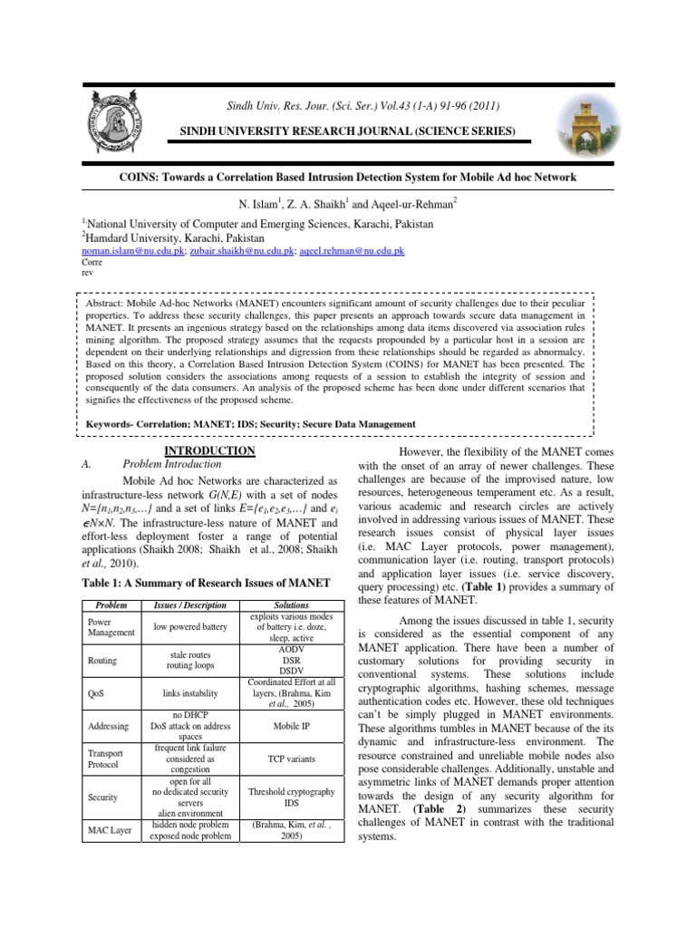 Coins Towards A Correlation Based Intrusion Detection System For Mobile Ad Hoc Network Pdf