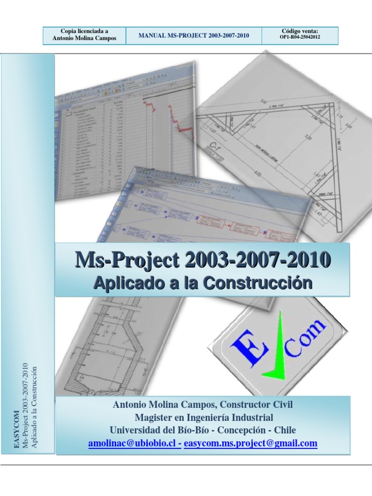 Manual Microsoft Project Aplicado A La Construccion | PDF | Tiempo de trabajo | Microsoft Excel