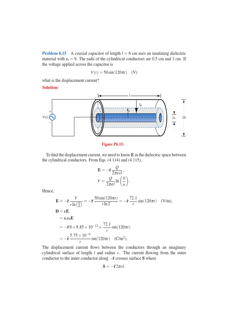 A coaxial capacitor of length.pdf | Capacitor | Electrical Conductor
