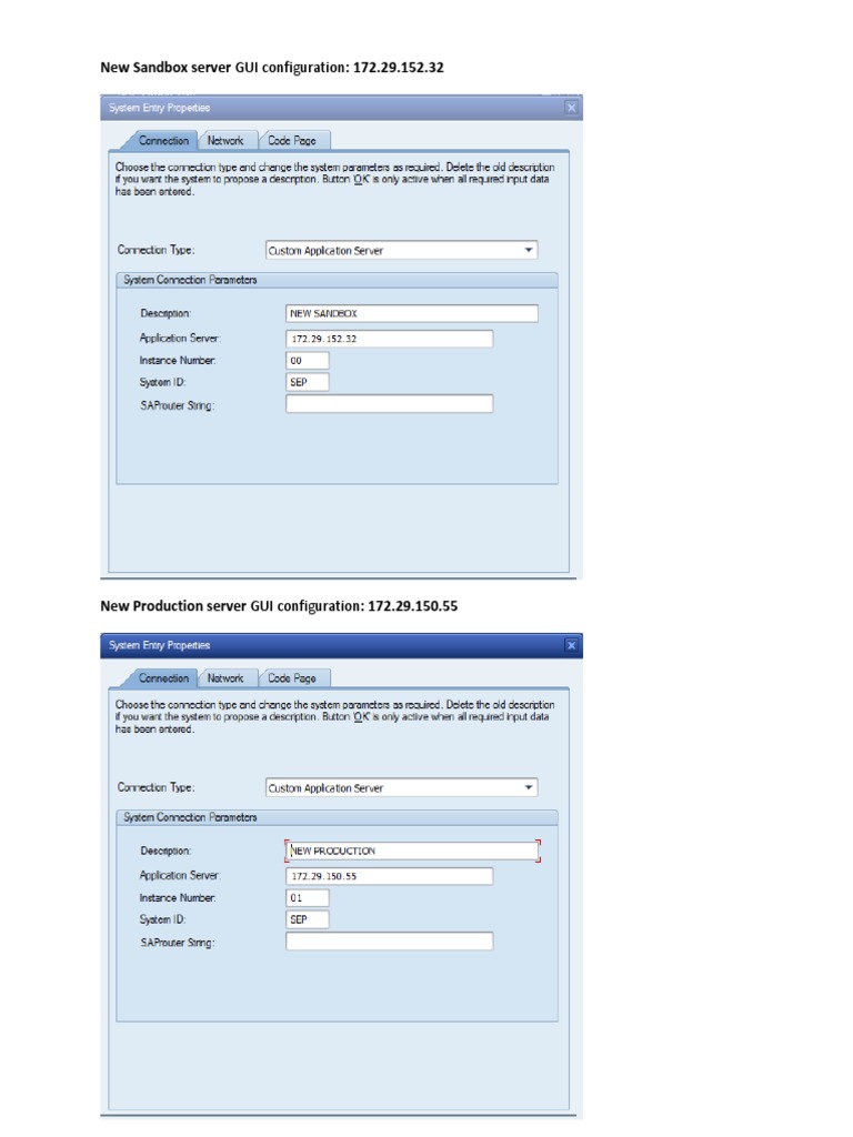 New Server GUI Configuration | PDF