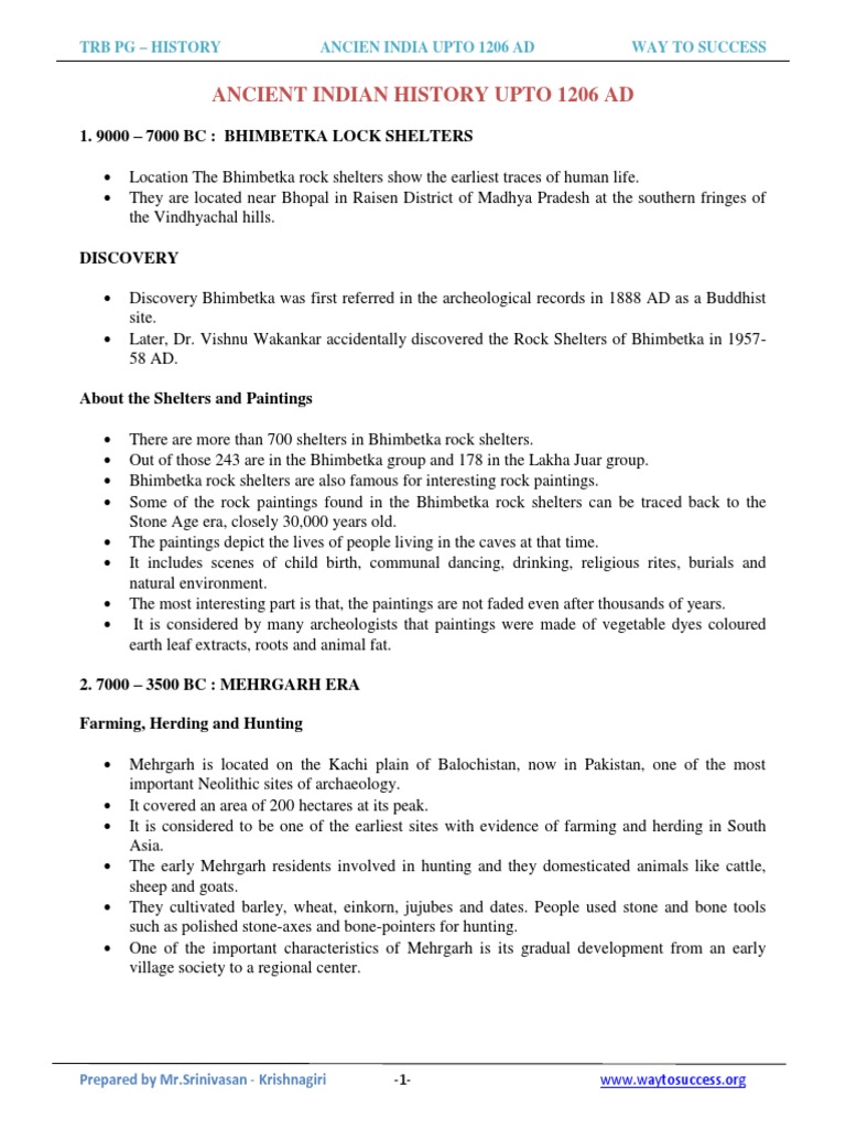 Ancient India History to 1206 AD | PDF | Vedas | Ashoka