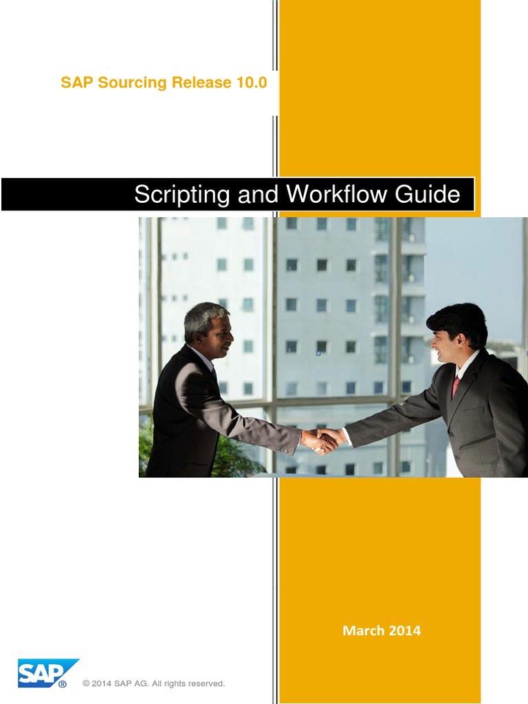 Scripting and Workflow Guide: SAP Sourcing Release 10.0 | PDF | Scripting Language | Object ...