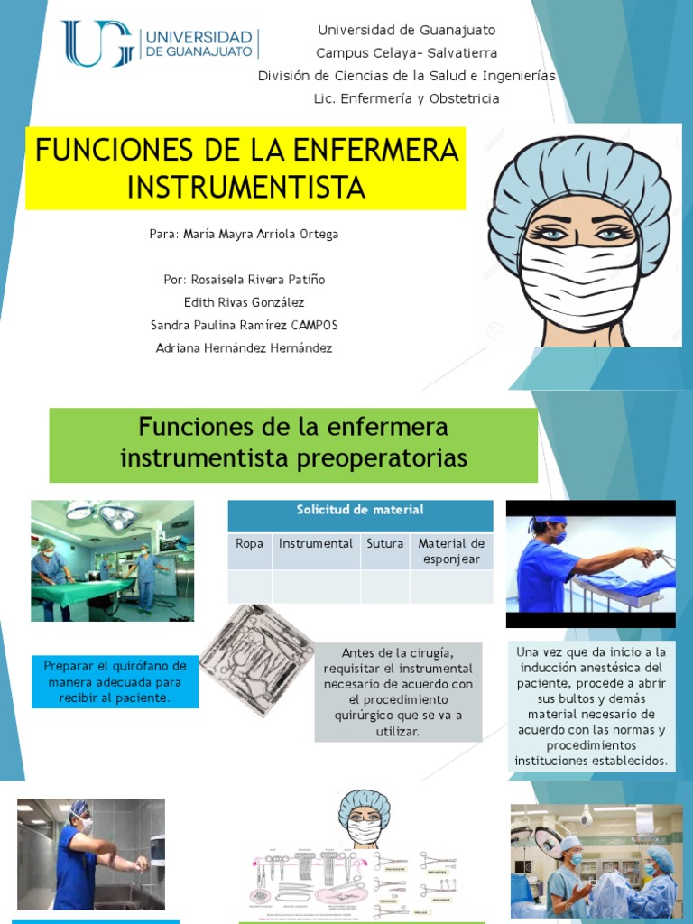 Funciones de La Enfermera Instrumentista | PDF | Cirugía | Mano