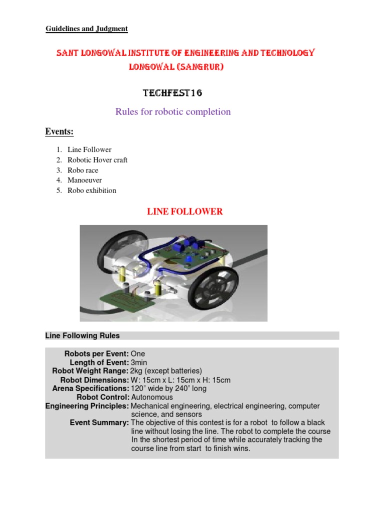 Rules For Robotics Competition | PDF | Robot | Robotics