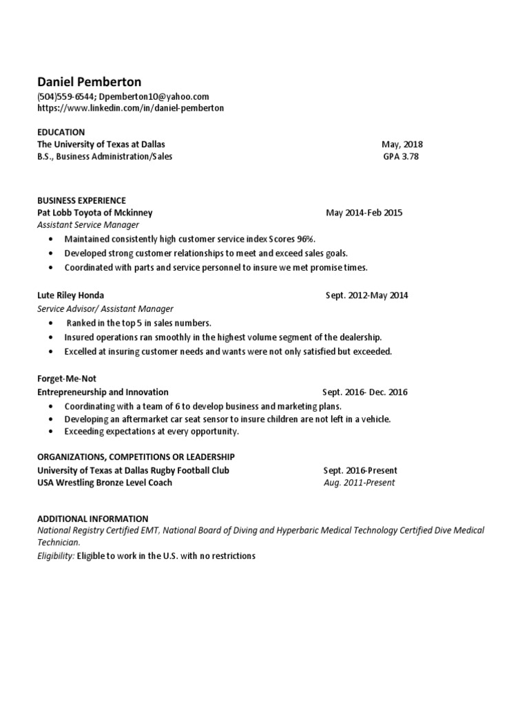 Jsom Resume Revised | PDF | Career & Growth | Finance & Money Management