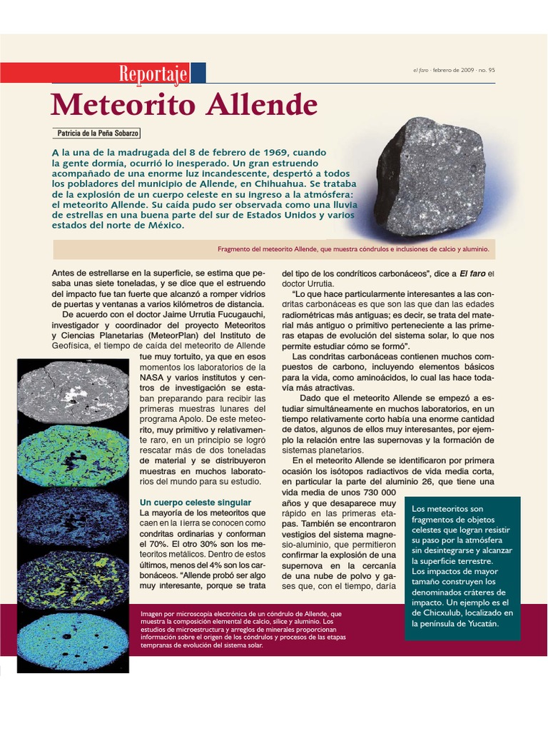 Meteorito Allende | PDF | Meteorito | Tierra