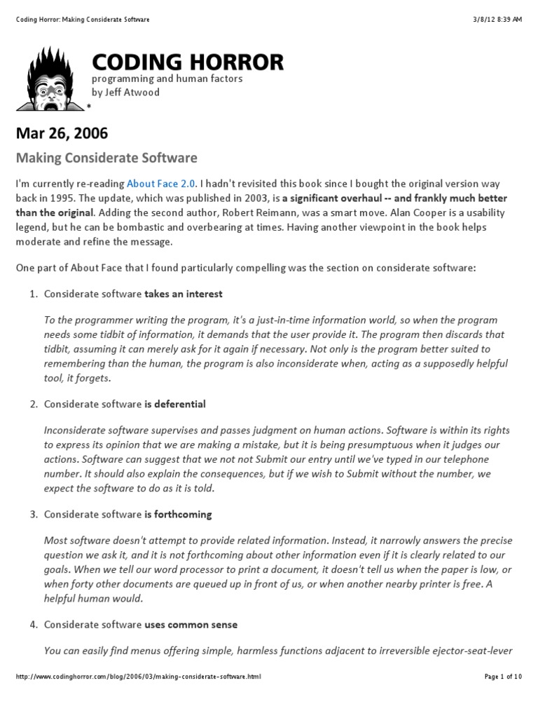 Coding Horror | PDF