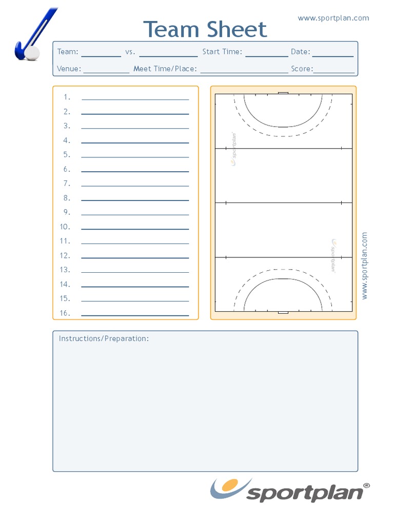Teamsheet Template | PDF