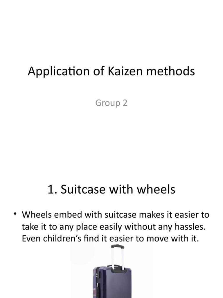 Application of Kaizen Methods | PDF