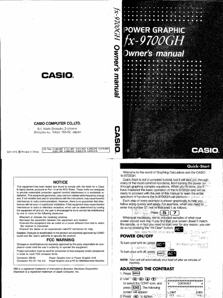 Calculadora Casio | PDF