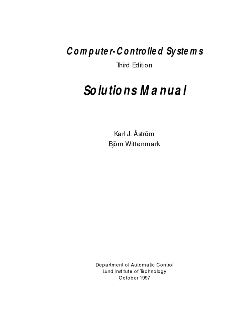 Computer-Controlled Systems 3rd Ed-97 - Astrom - Solutions-P124 PDF | PDF | Complex Number ...