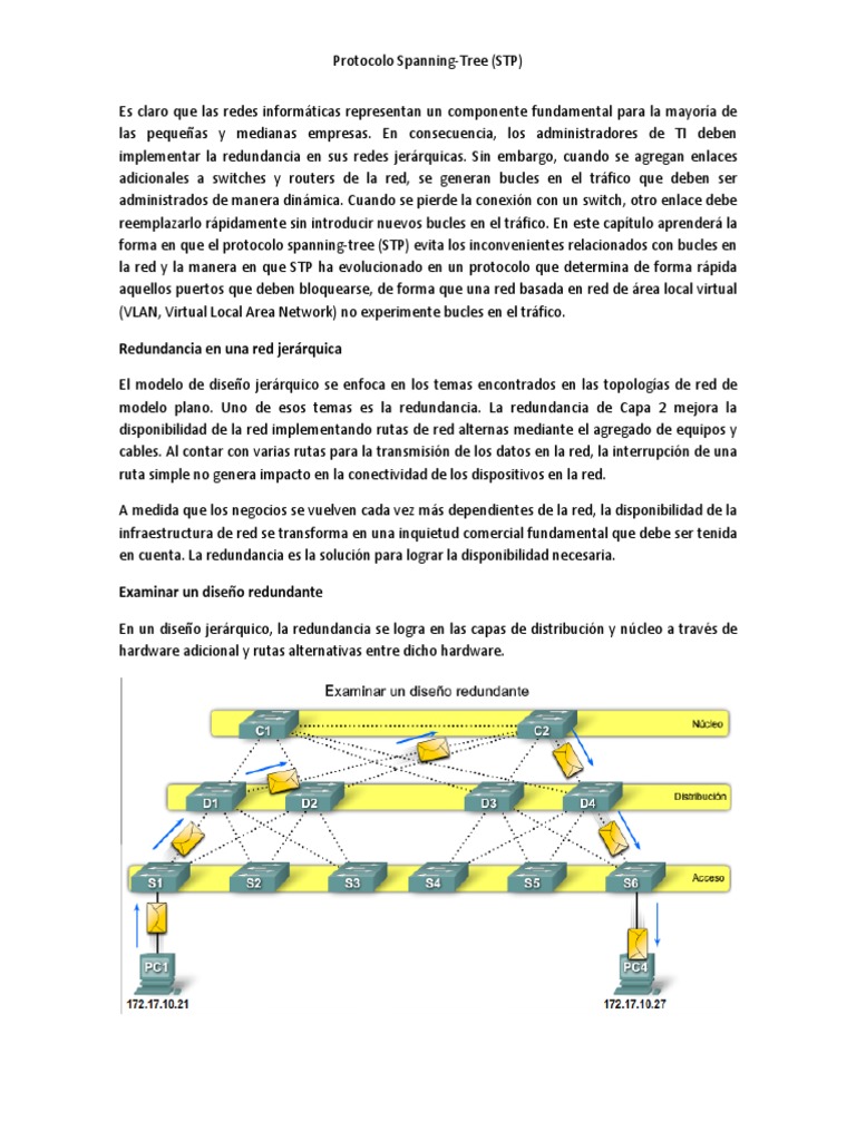 Protocolo Spanning Tree (STP) | PDF | Conmutador de red | Protocolos de red
