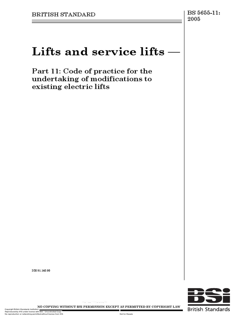 Bs 6651 File4 | PDF | Elevator | Safety
