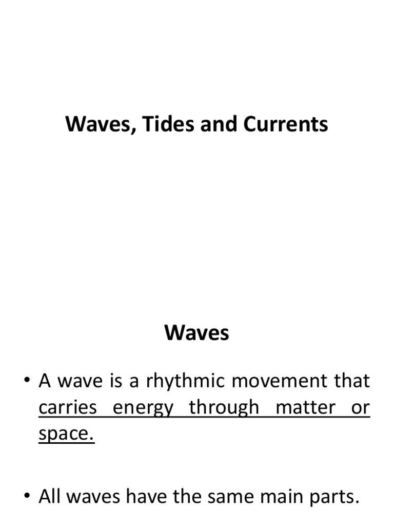 Ocean Waves, Tides, and Currents | PDF | Tide | Wavelength