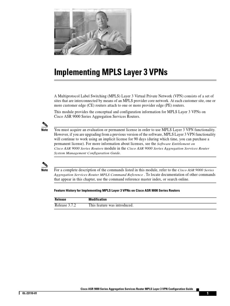 l3vpn Asr9000 | PDF | Virtual Private Network | Multiprotocol Label Switching