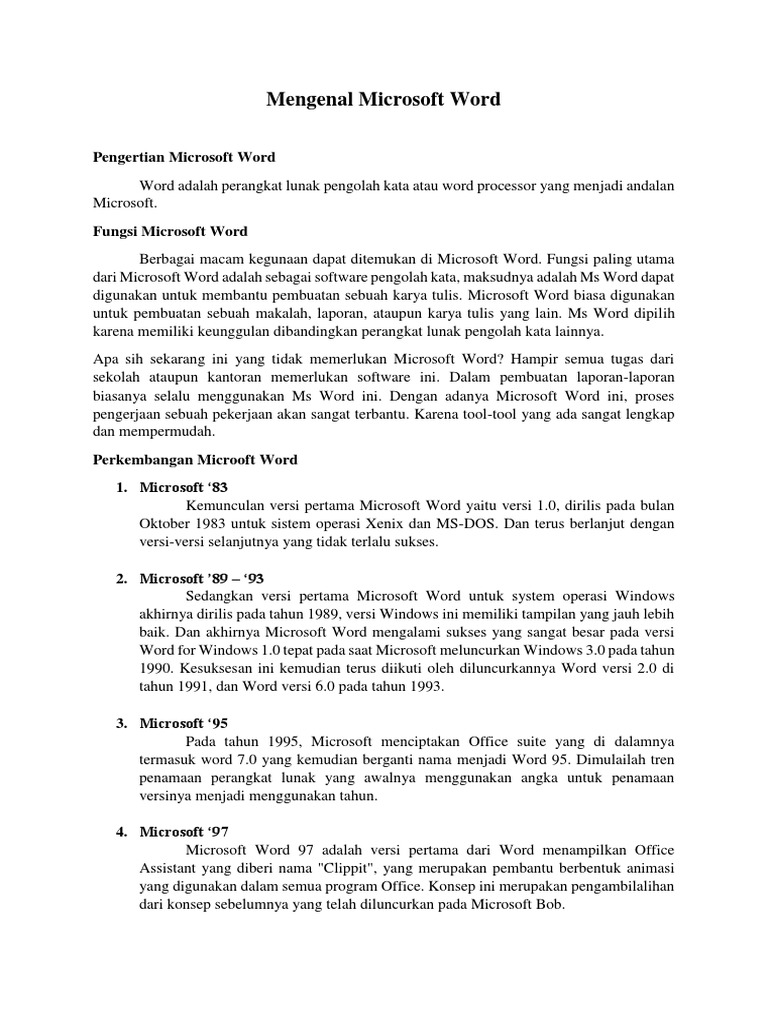 Mengenal Microsoft Word | PDF