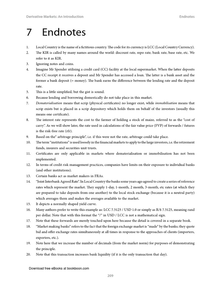 Chapter 7 - Endnotes | PDF | Futures Contract | Financial Markets