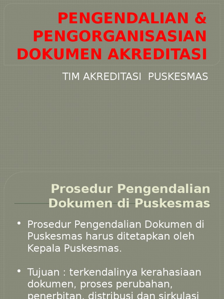 PP. Pengendalian Dokumen Akreditasi | PDF | Karier & Perkembangan | Sains & Matematika